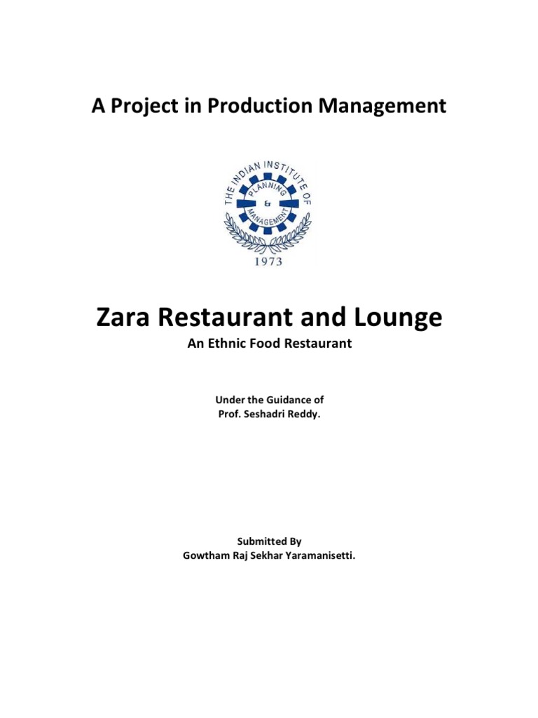 POM Project | PDF | Restaurants | Menu