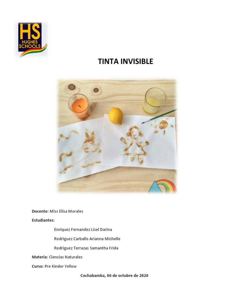 Tinta Invisible | PDF | Reacciones químicas | Química