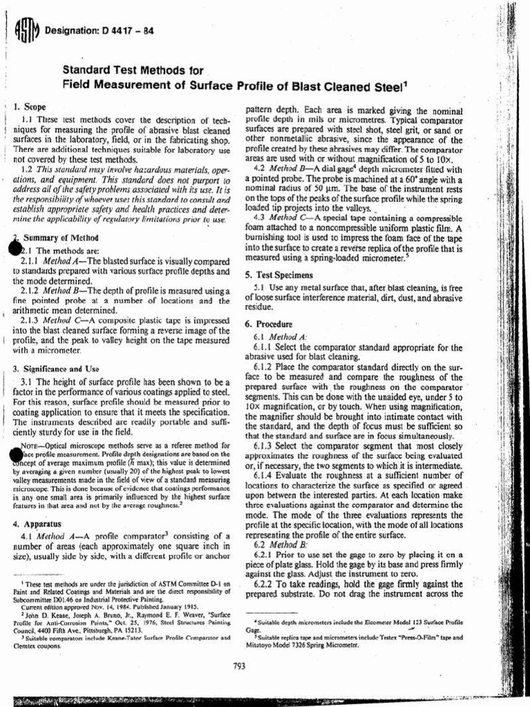 Astm D4417 | PDF