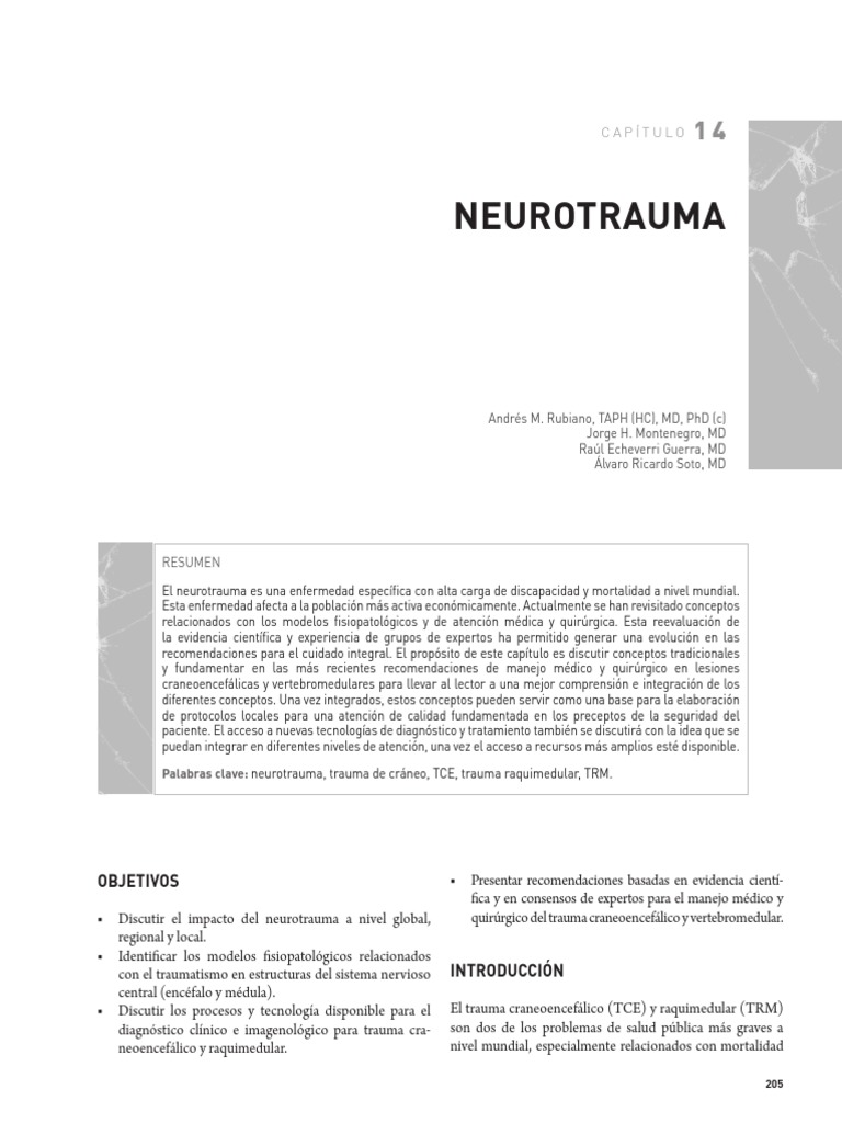 Cap. 14 Neurotrauma - Rubiano - 05-VII-18 | PDF | Ct Scan | Lesión ...