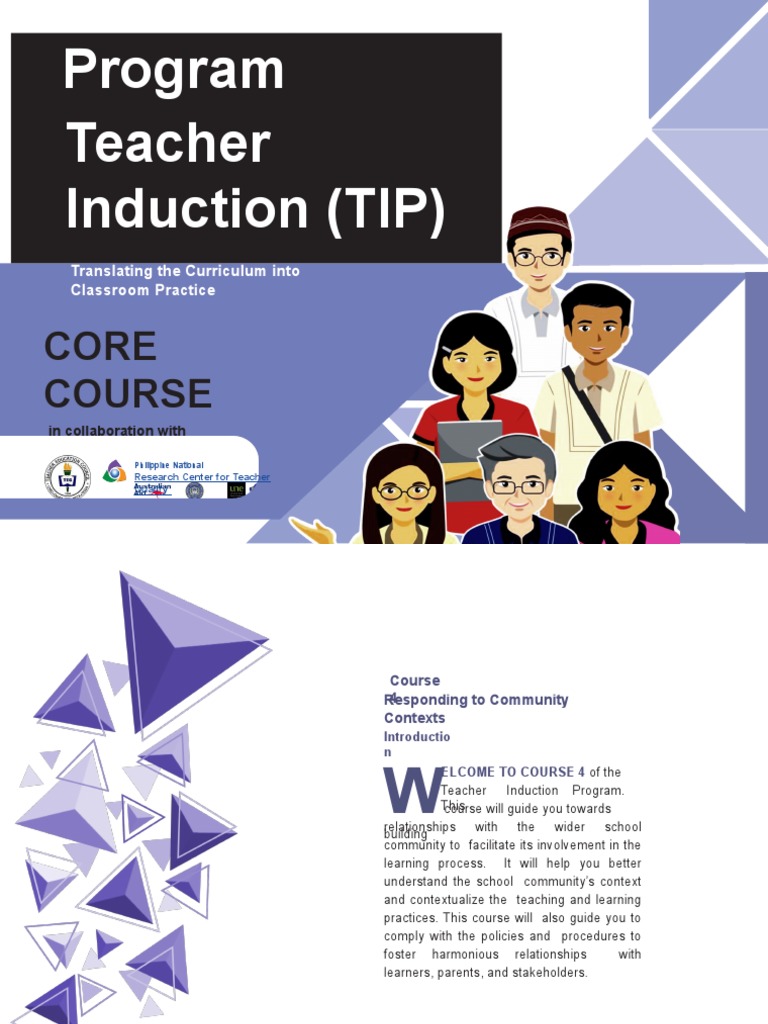 Teacher Induction Program Course 4 | PDF | Teaching Method | Learning