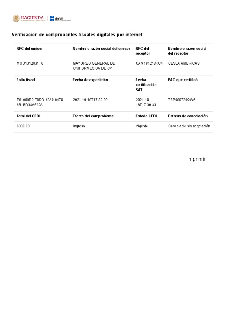 Verificación de Comprobantes Fiscales Digitales Por Internet | PDF