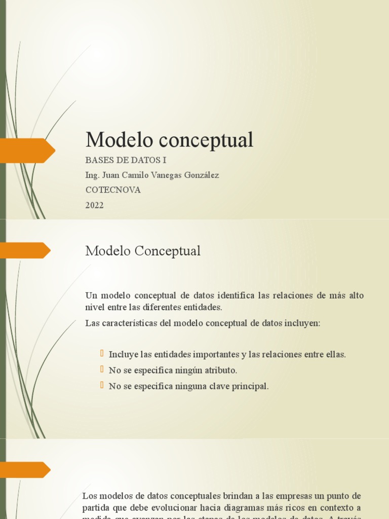 Modelo Conceptual | PDF | Modelo conceptual | Bases de datos