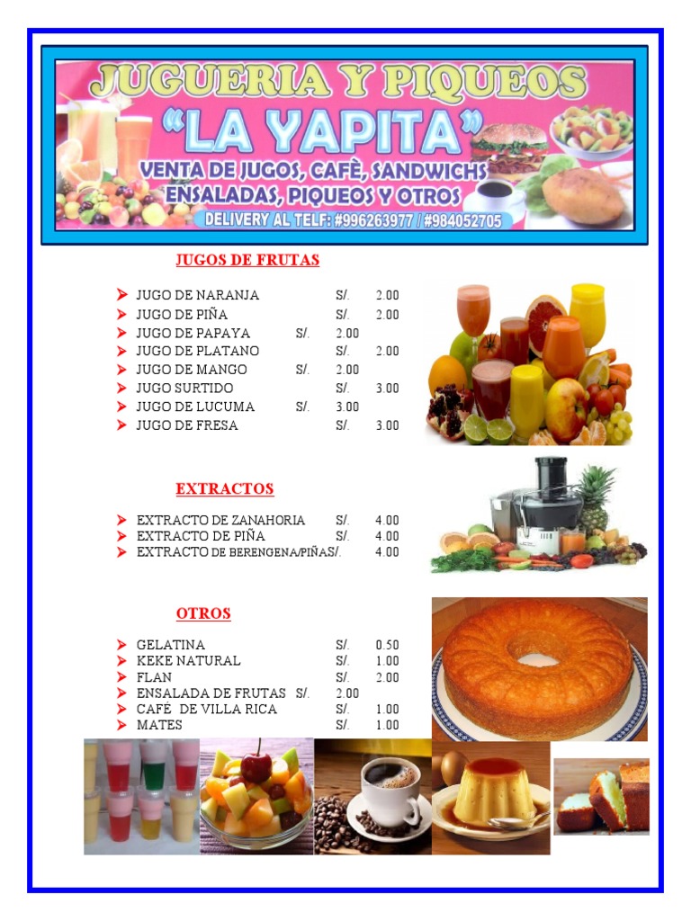 Carta de Jugos | PDF