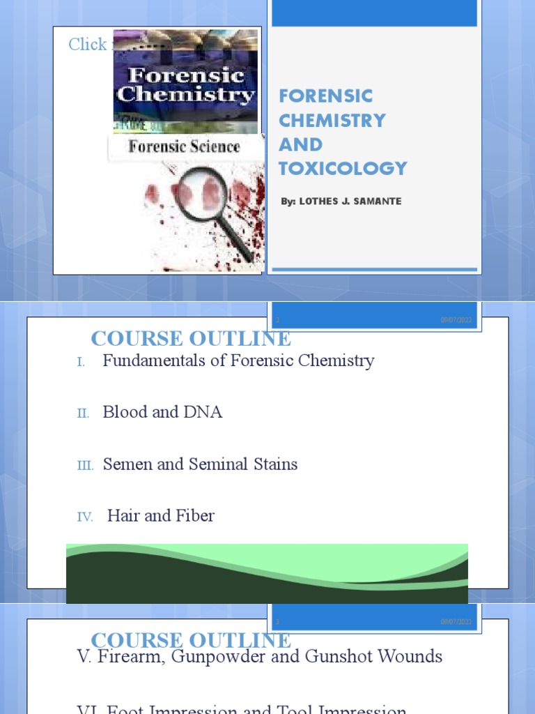 Module 1 Forensic Chemistry and Toxicology 4 | PDF | Forensic Science ...
