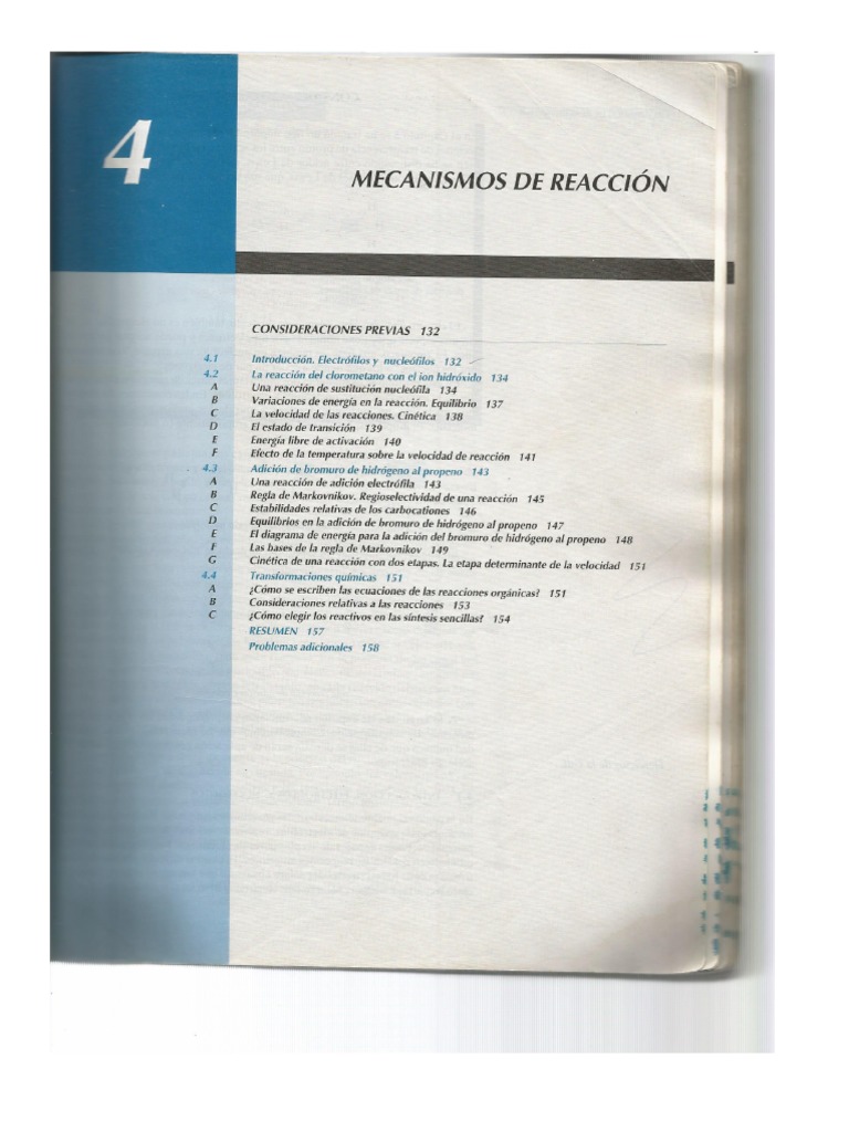 Tema 4 Mecanismo de Reaccion | PDF