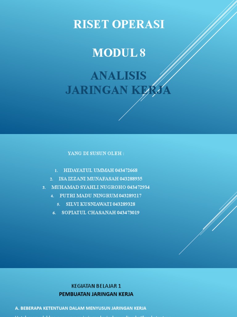 Modul 8 Riset Operasi | PDF