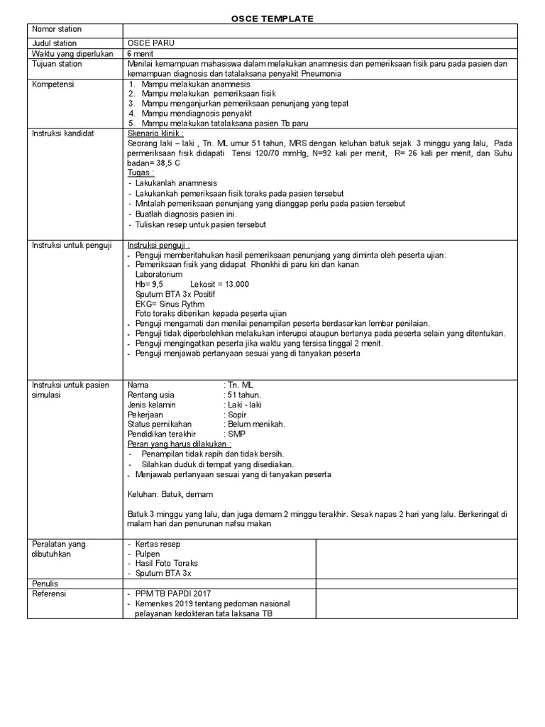 OSCE TB Paru Modif | PDF