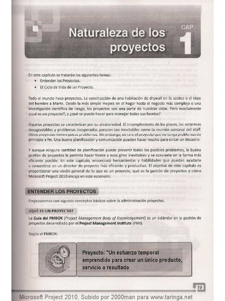 Caps 1 Al 4 - MICROSOFT PROJECT 2010 | PDF