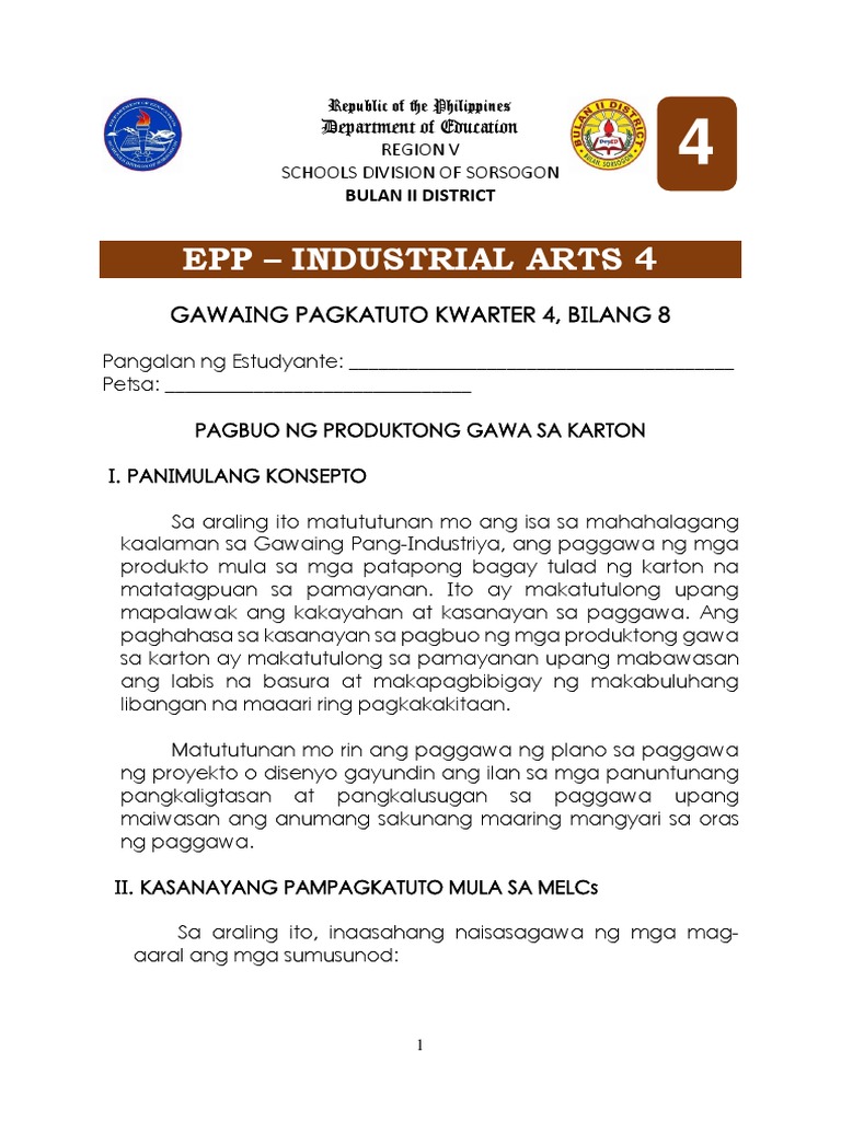 EPP 4 IA Bilang 8 MANUEL G. BARCINAS JR | PDF