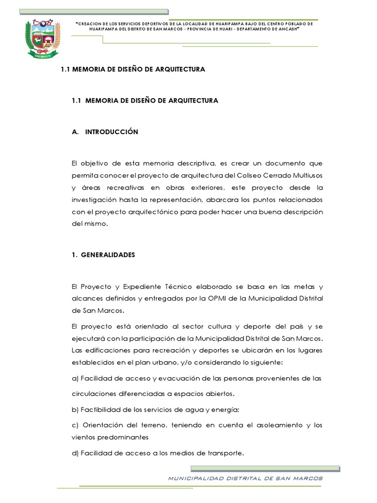 1.1 Memoria de Diseno de Arquitectura 20210427 165455 818 | PDF | Color | Diseño