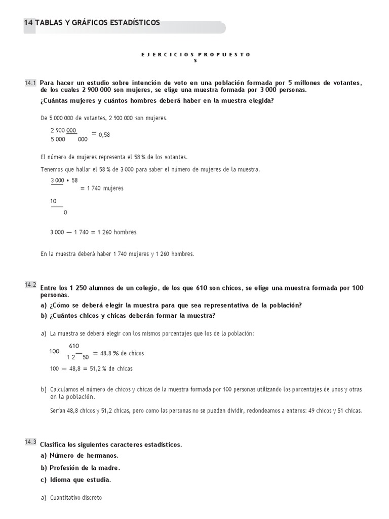 Unidad 14 Ejercicios Propuestos | PDF | Matemáticas