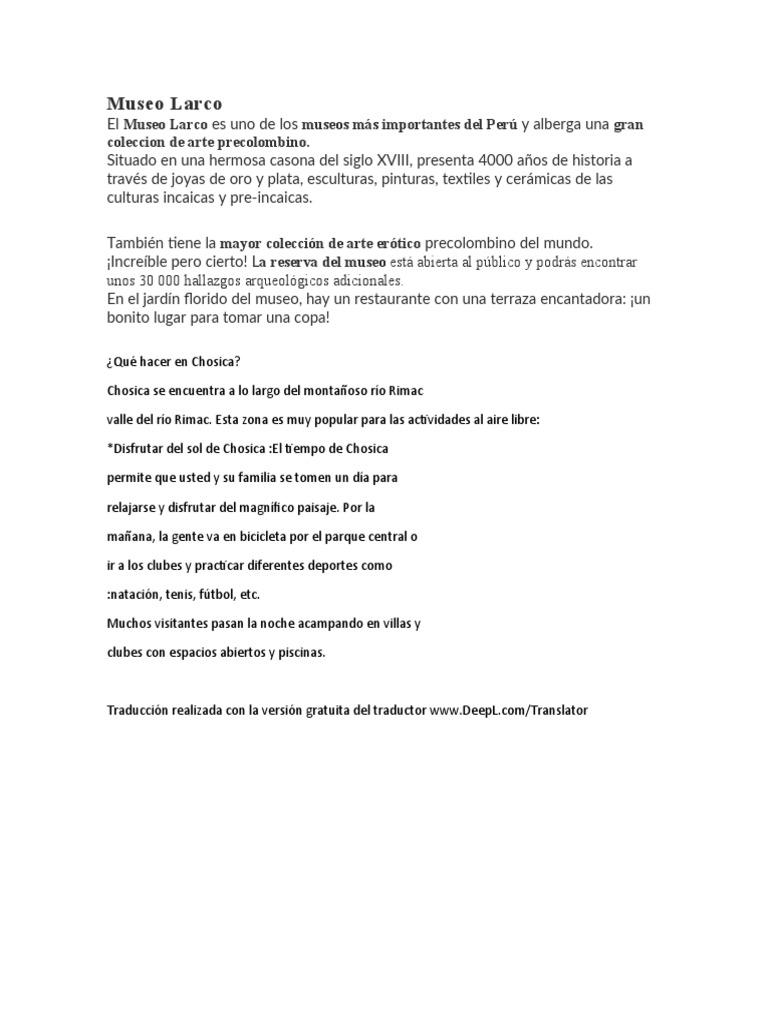 Museo Larco | PDF