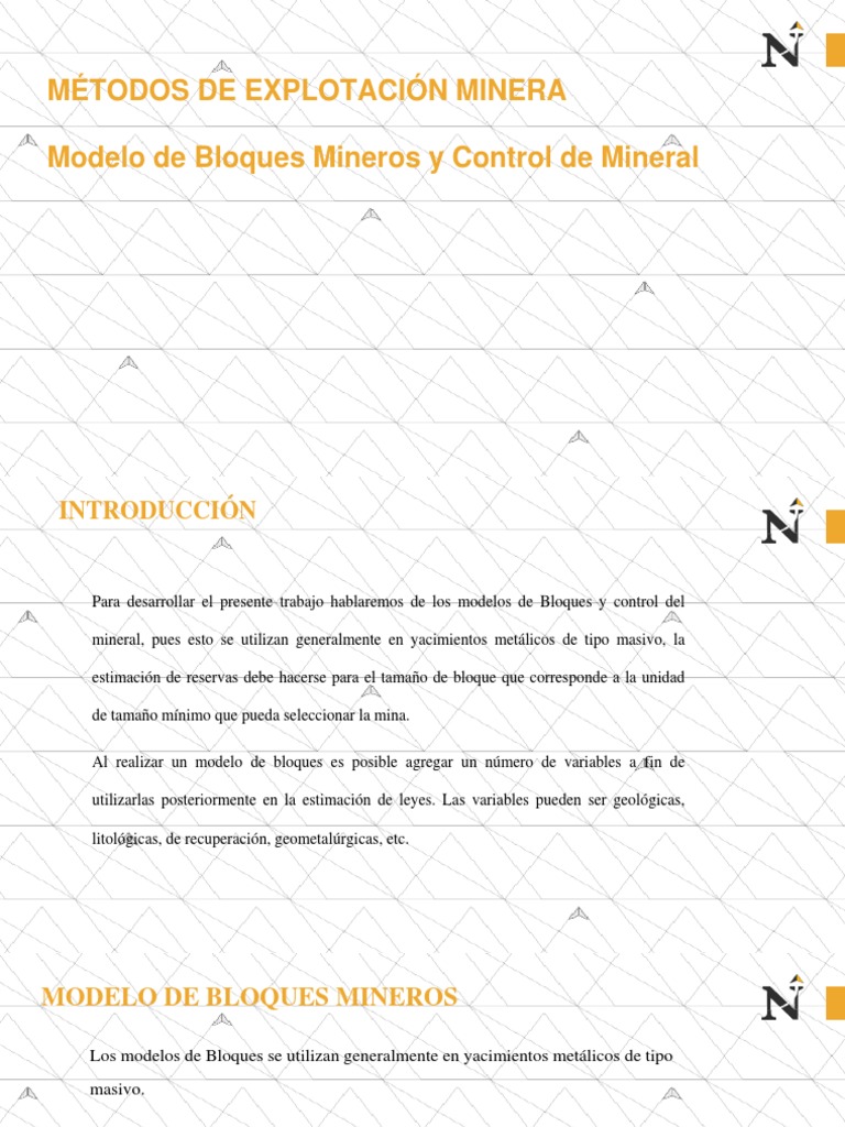 Modelo de Bloques | PDF | Minería | Minerales