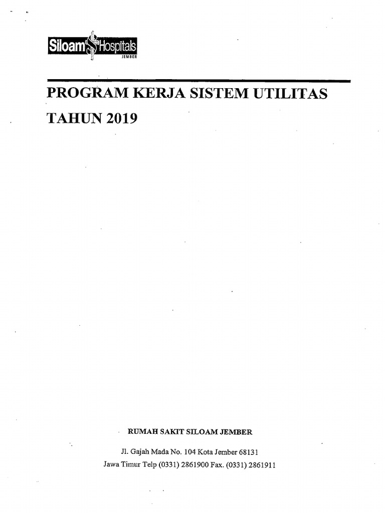 Program - Kerja - Sistem - Utilitas | PDF