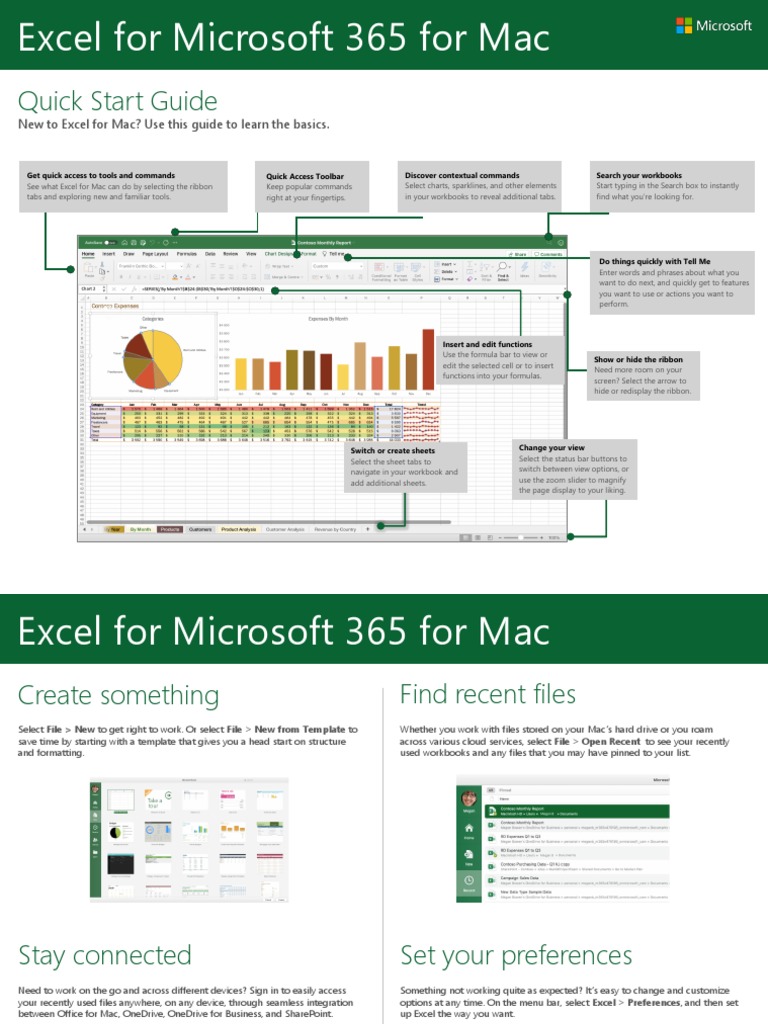 Excel For MAC Quick Start Guide | PDF | Microsoft Excel | Computing Platforms