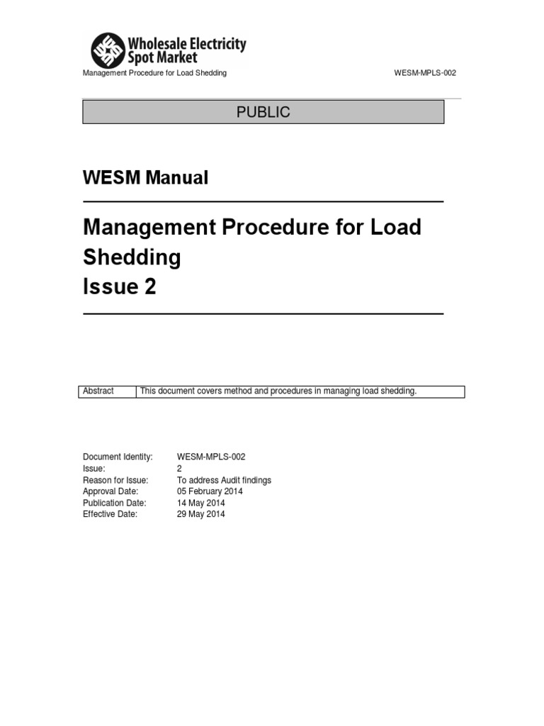 26 - WESM-MPLS-000 Issue 2 | PDF | Electrical Grid | Electric Power ...