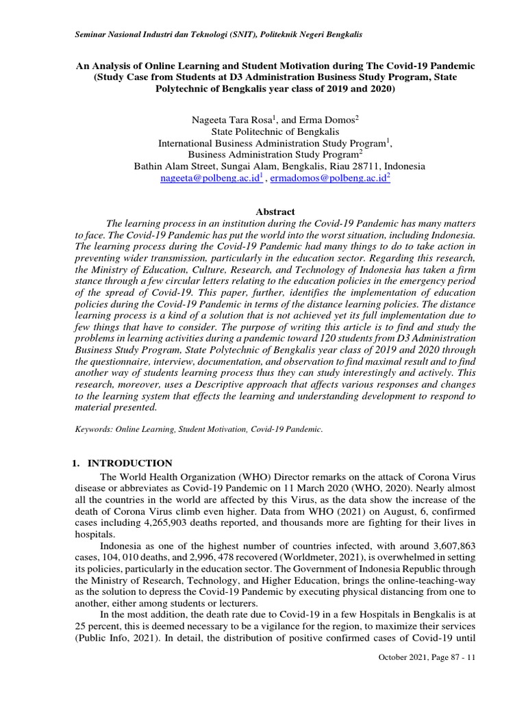 216-Article Text-543-1-10-20211203 | PDF | Motivation | Motivational