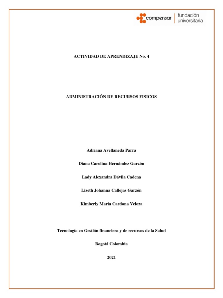 Administracion de Recursos Fisicos Act. 4 | PDF | Inventario | Economias