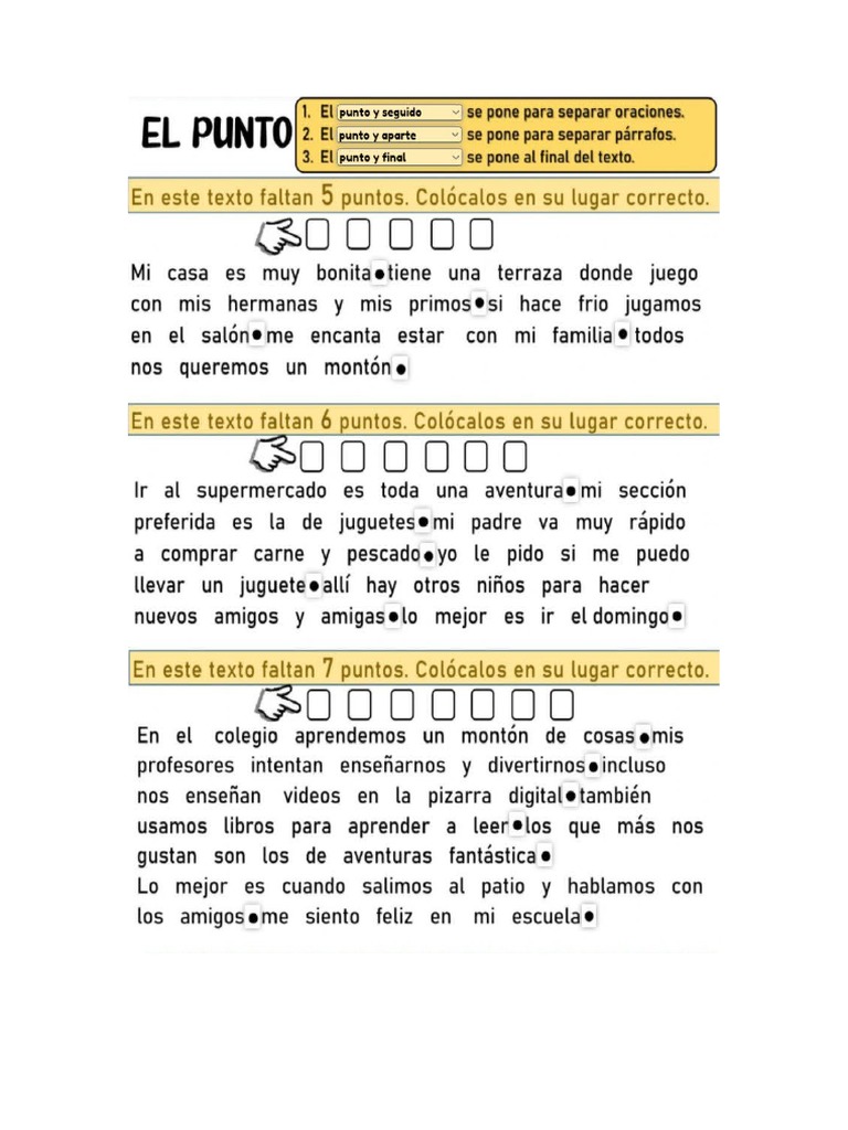 El Punto, Seguido y Aparte | PDF