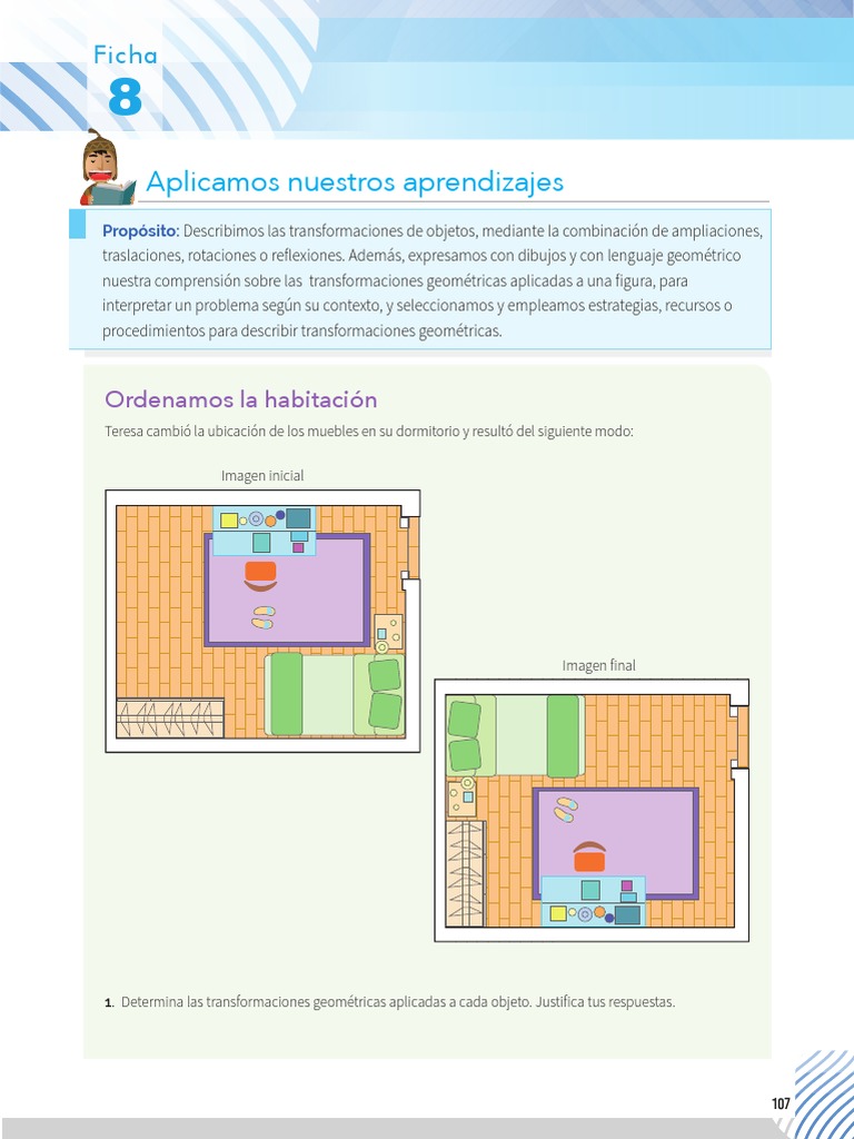 Ficha 8 3ro Sec | PDF | Geometría | Simetría