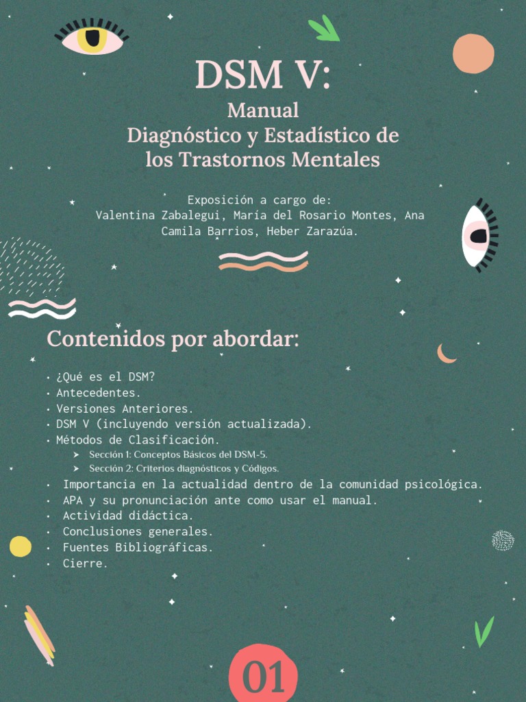 Exposición DSM V | PDF | Manual Diagnóstico y Estadístico de los Trastornos Mentales | Dsm 5