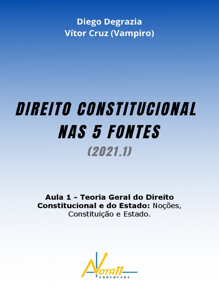 Teoria Geral do Direito Constitucional e do Estado: Noções ...