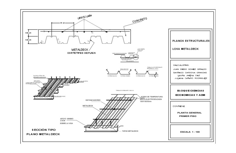 Detalles Constructivos Metaldeck-Modelo | PDF | Viga (Estructura ...