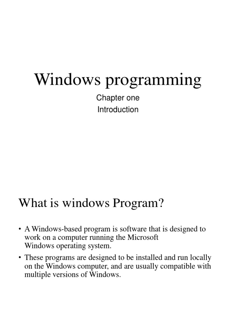 Windows Programming Basics | PDF | Graphical User Interfaces ...