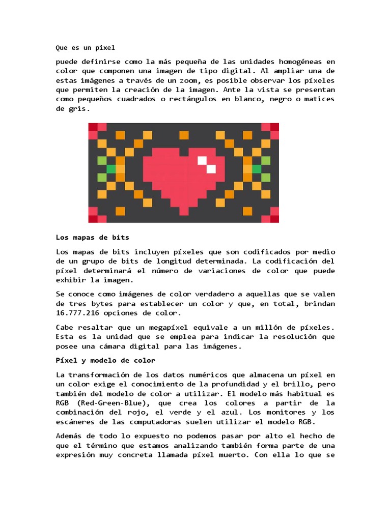 Introducción a los Píxeles y su Arte | PDF | Píxel | Óptica
