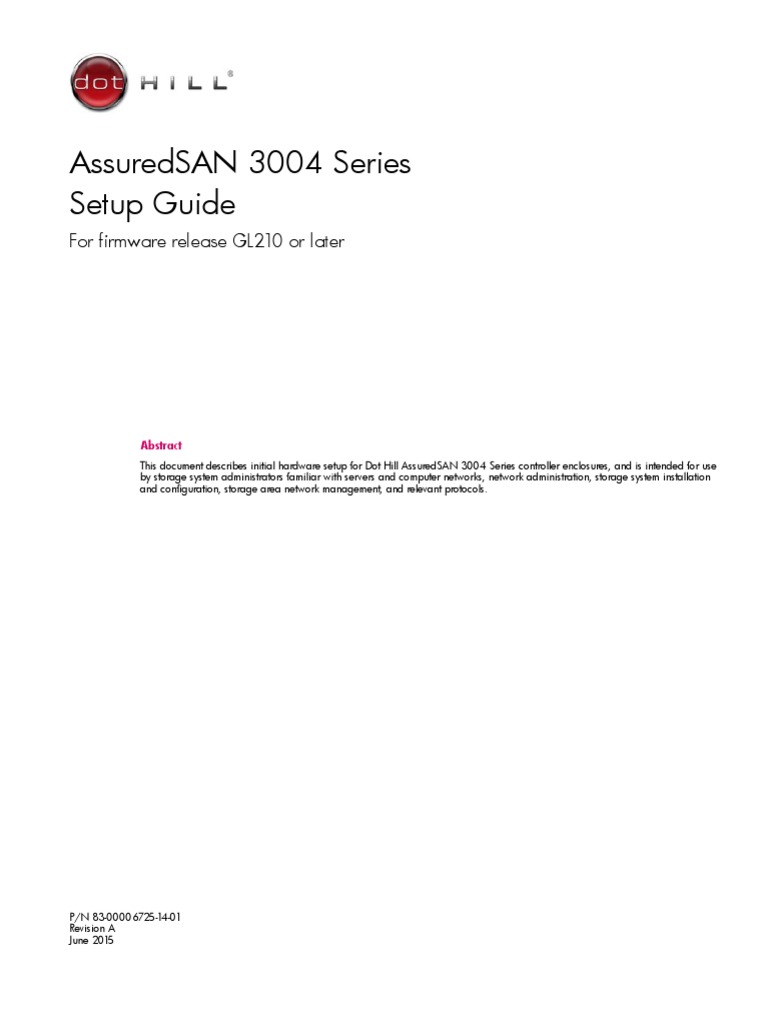 Assuredsan 3004 Series Setup Guide: For Firmware Release Gl210 or Later ...