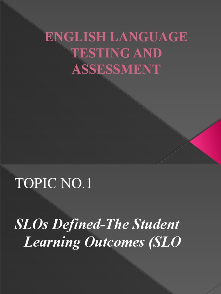 English Language Testing and Assessment | Download Free PDF ...