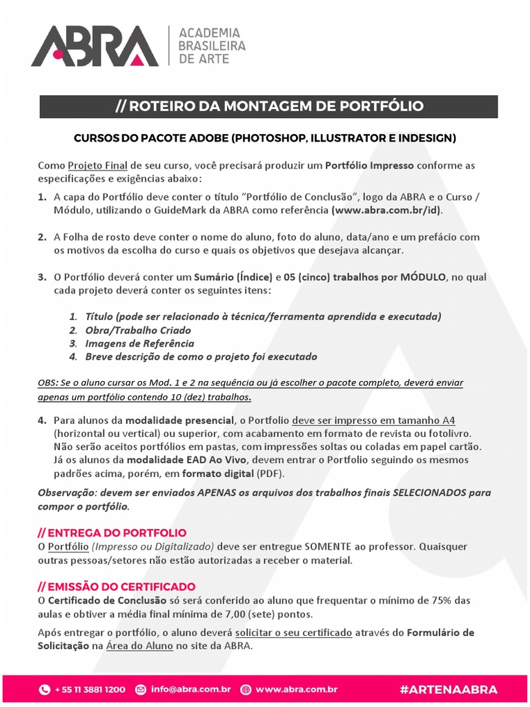 Roteiro Do Trabalho Final - Cursos Adobe | PDF