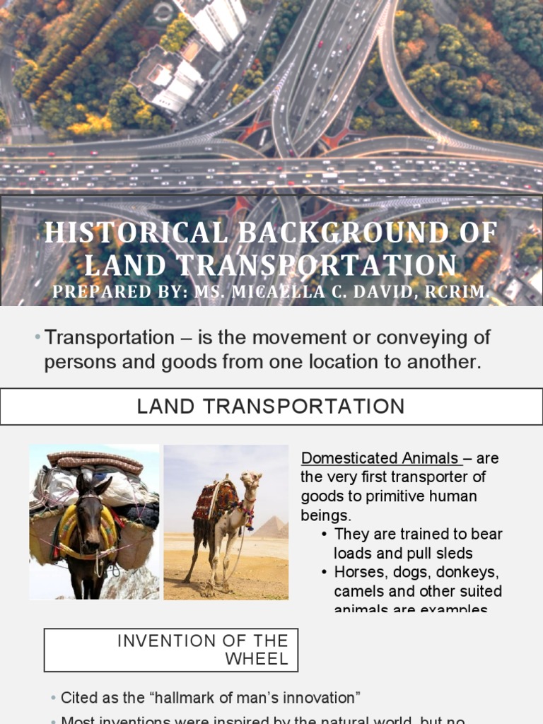 Week 2 Historical Development | PDF | Rail Transport | Traffic