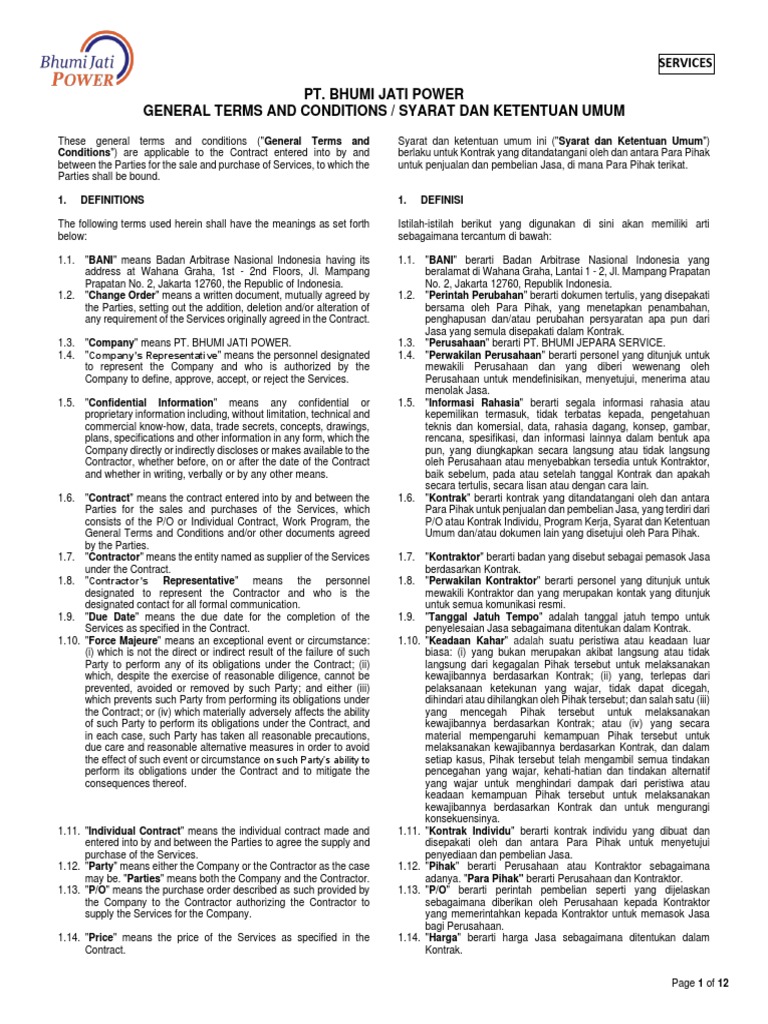 Appendix 2 - General Terms and Conditions | PDF