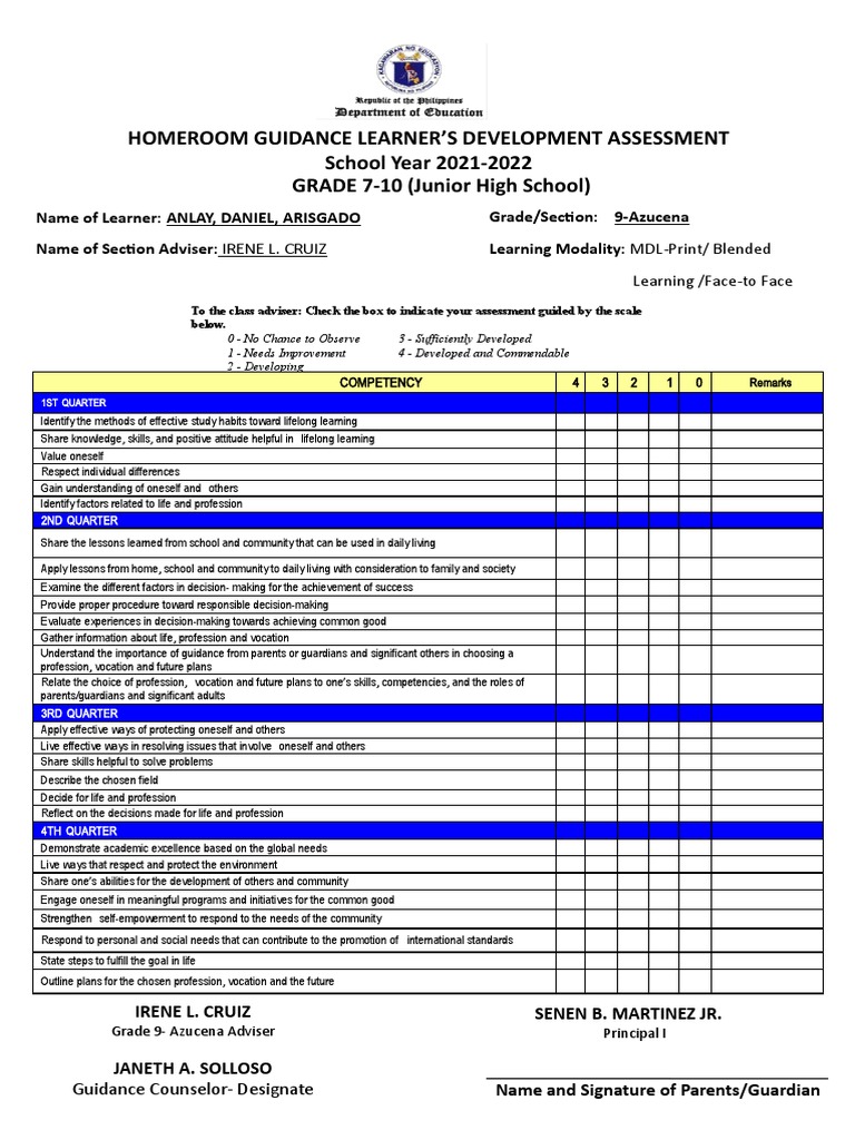 Homeroom Guidance | PDF | Learning | Decision Making