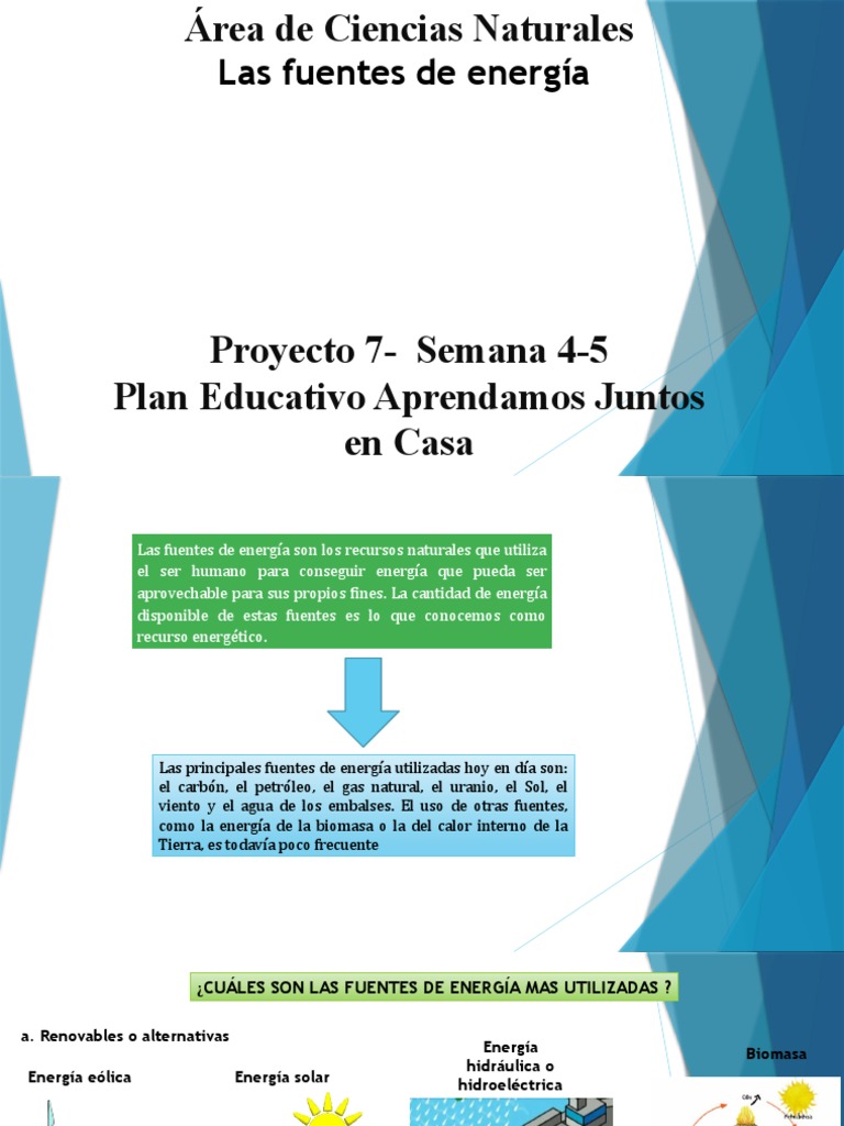 PROYECTO 7 - SEMANA 4-5 - 10mos | PDF | Energía renovable | Desarrollo energético