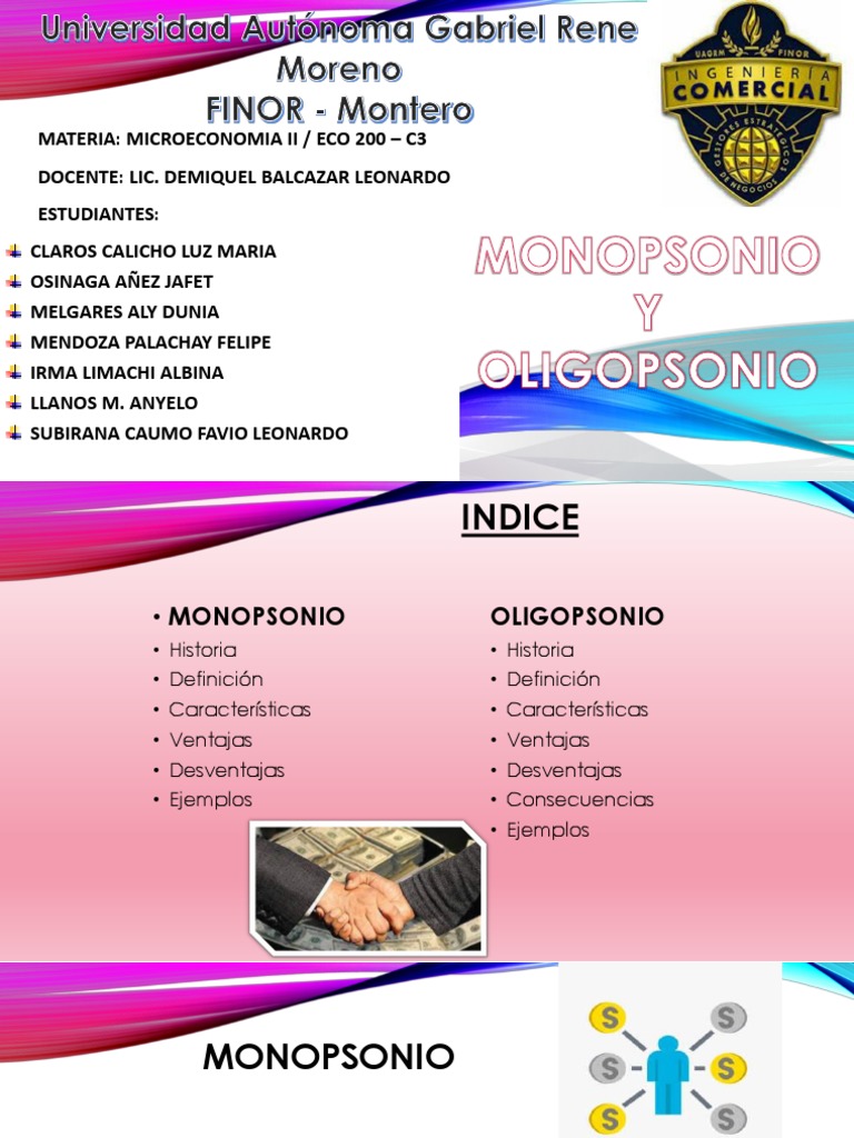 Monopsonio y Oligopsonio - Eco 200 - C3 | PDF | Mercado (economía ...