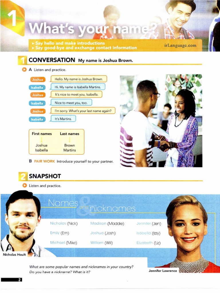 Interchange - Intro Units+1 2 | PDF