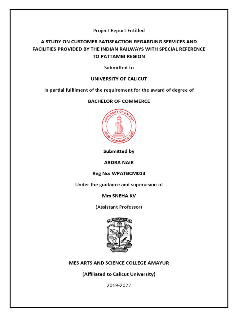 Bcom Project | PDF | Identity Document | Rail Transport