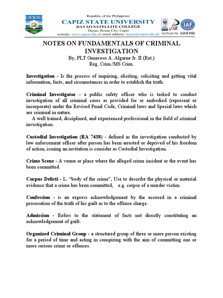Fundamentals of Criminal Investigation | PDF | Witness | Robbery