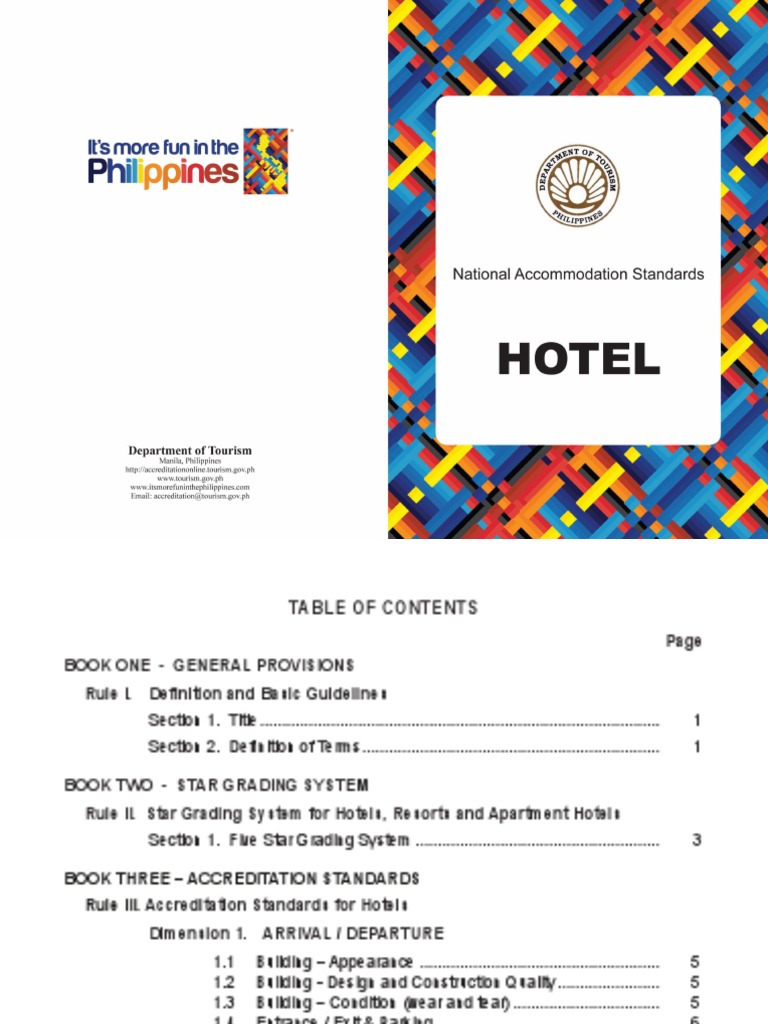 National Accommodation Standards For Hot | PDF | Bedroom | Bathroom