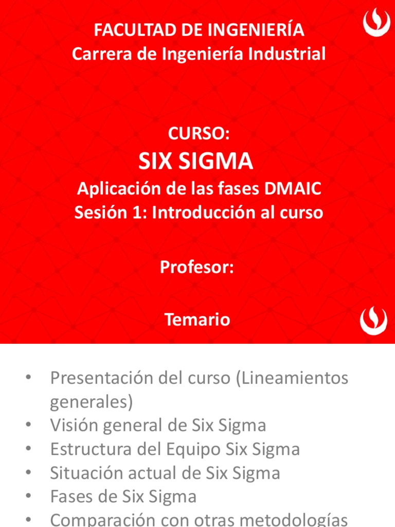 Sesión 1 Six Sigma PDF | PDF | Six Sigma | Calidad (comercial)