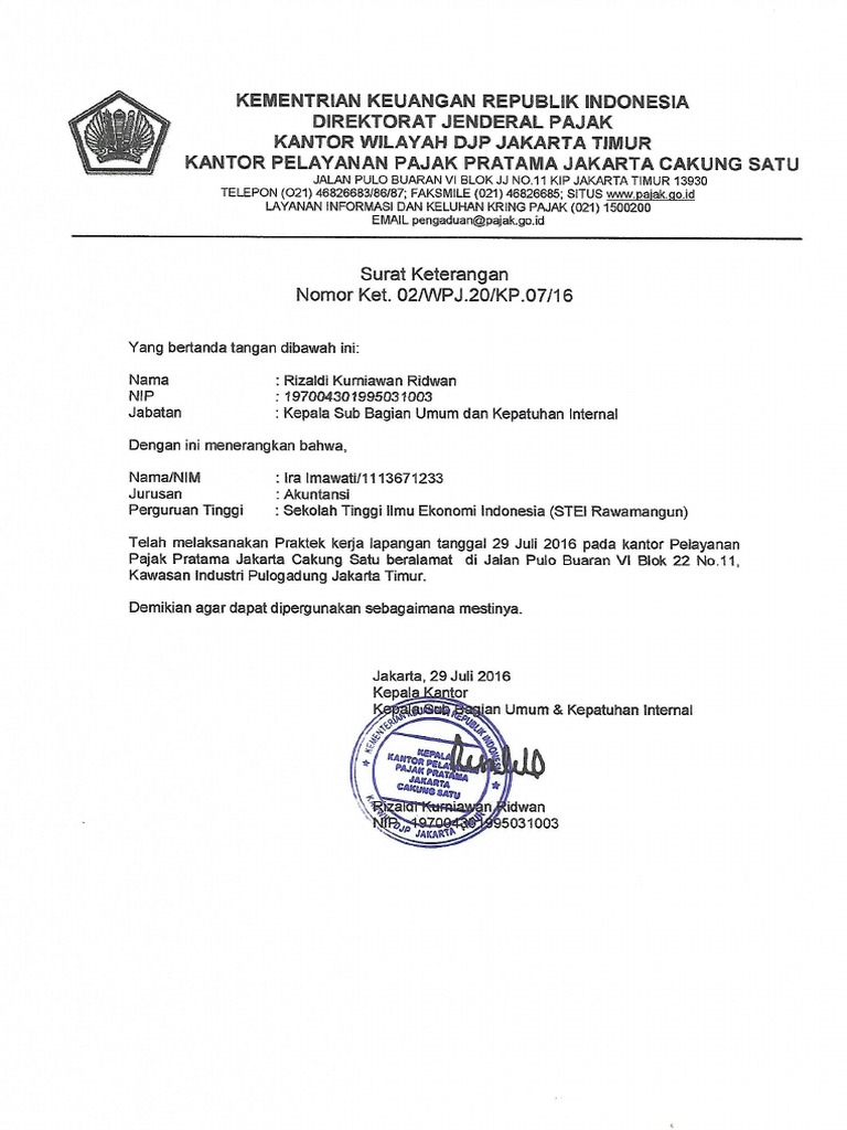 Surat Riset KPP | PDF