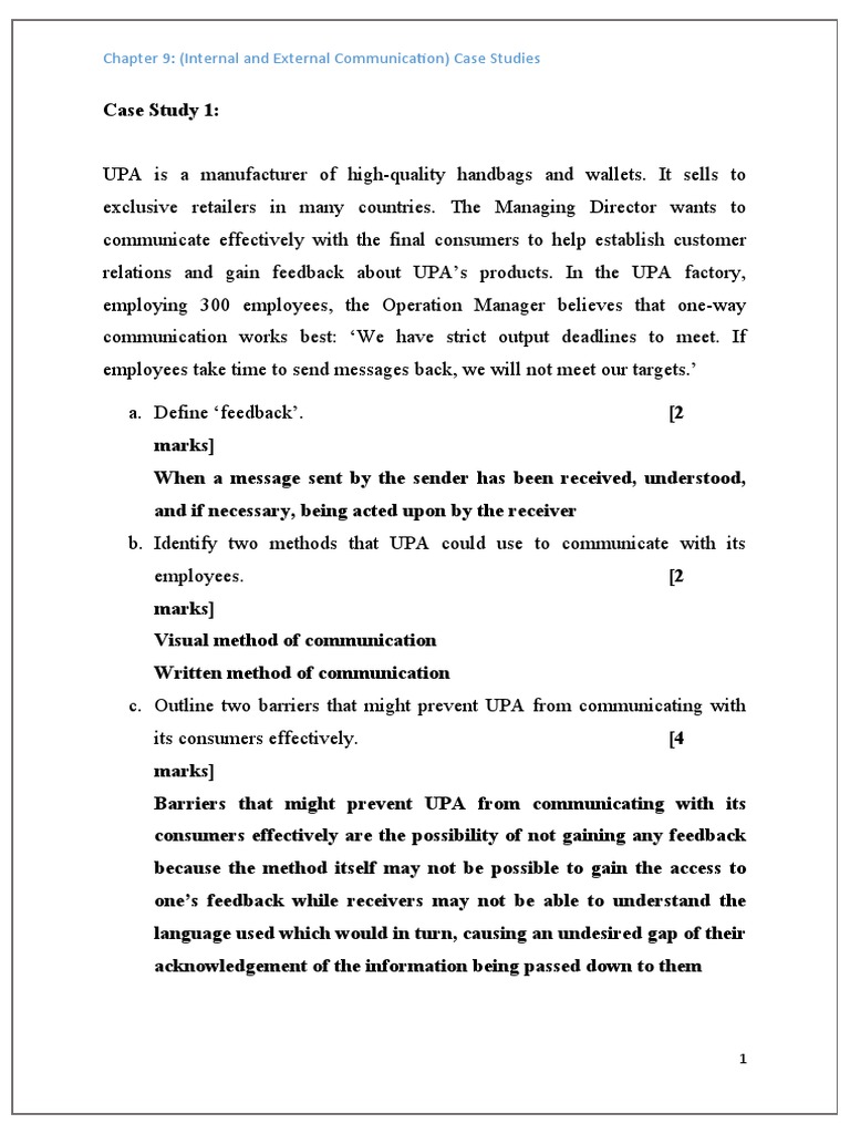 Chapter 9 (Internal & External Communication) Hanson 10-2 | PDF ...