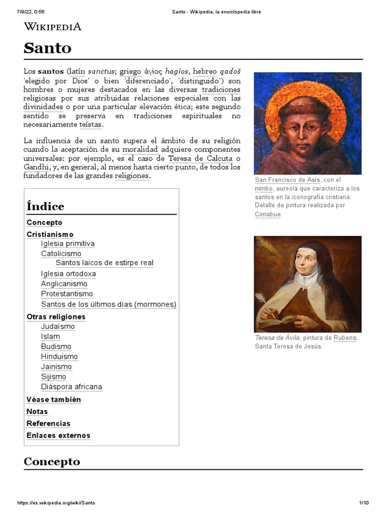 Defincion SANTO | PDF | Santo | Creencia religiosa y doctrina