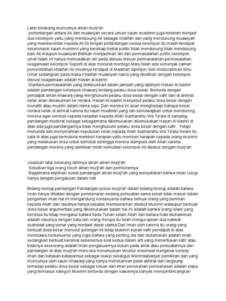 Murjiah | PDF | Politik