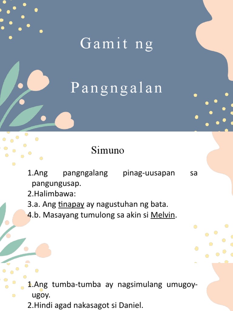 Gamit NG Pangngalan | PDF