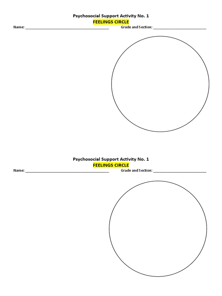 Feelings Circle | PDF