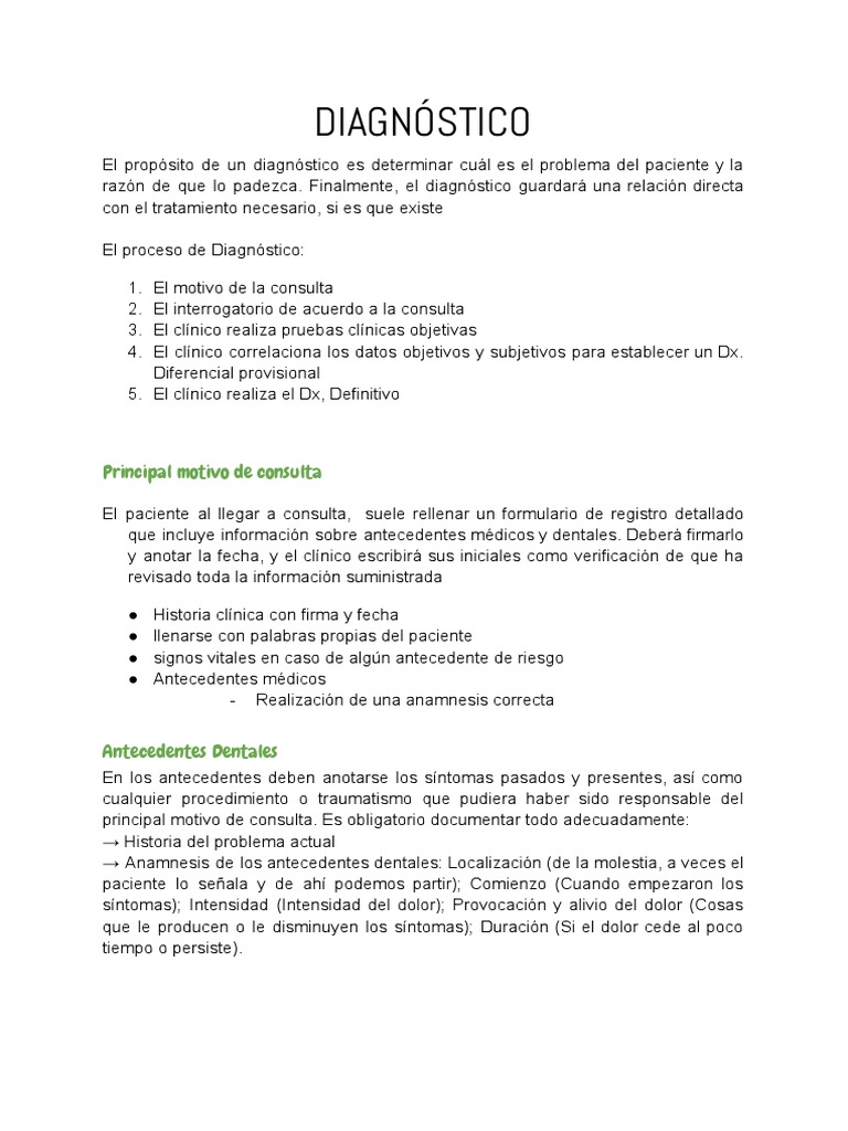 Diagnóstico Endódontico | PDF | Diagnostico medico | Medicina CLINICA